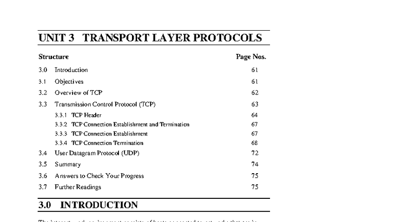 Unit-3 - Best quality - Transport Layer Protocols UNIT 3 TRANSPORT ...