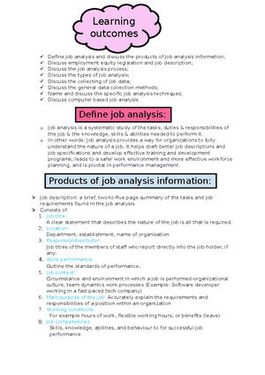 Job Analysis Techniques and Data Collection Methods in HR Management ...