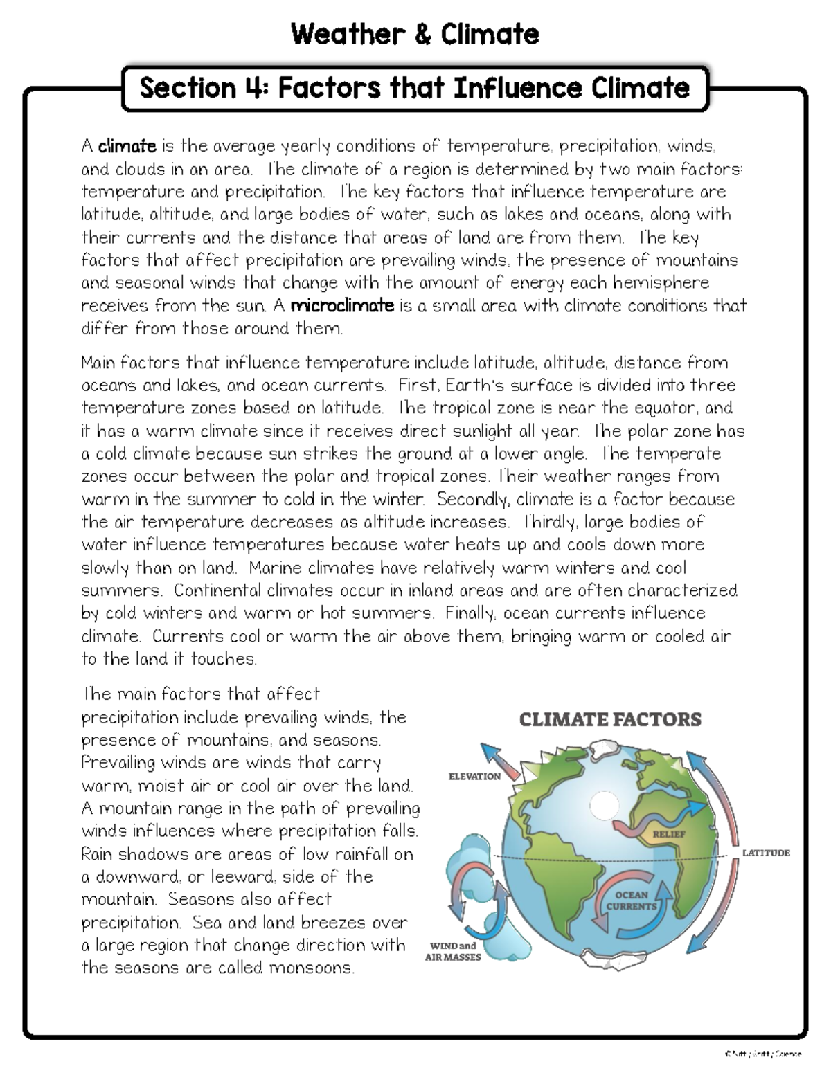 Factors Influencing Climate: A Detailed Exploration (Section 4) - Studocu