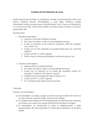 Act8 PIE3 CCYM - contratos civiles y mercantiles actividad - Actividad 8. Proyecto Integrador ...