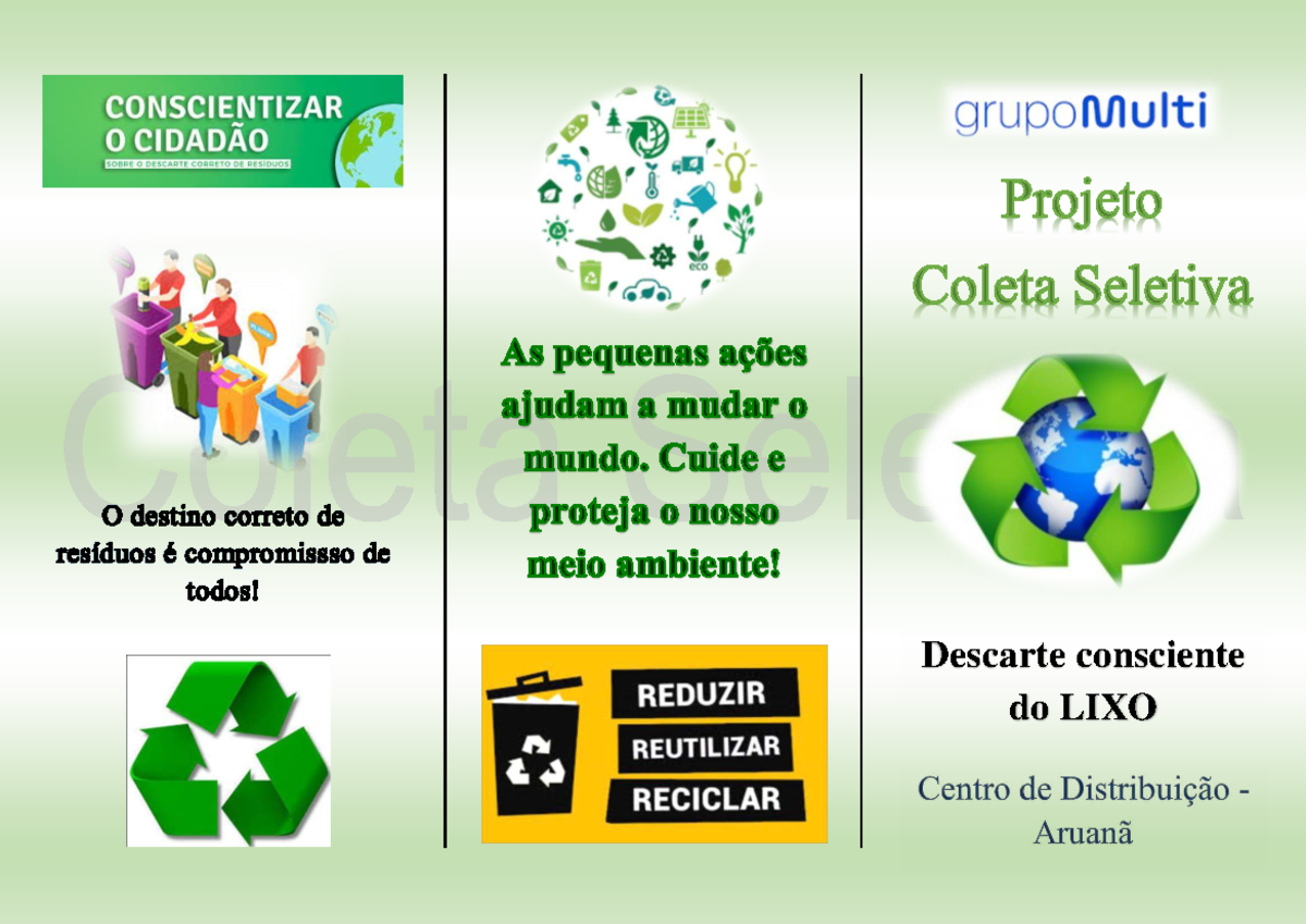 Coleta Seletiva: Descarte Consciente do LIXO - Studocu