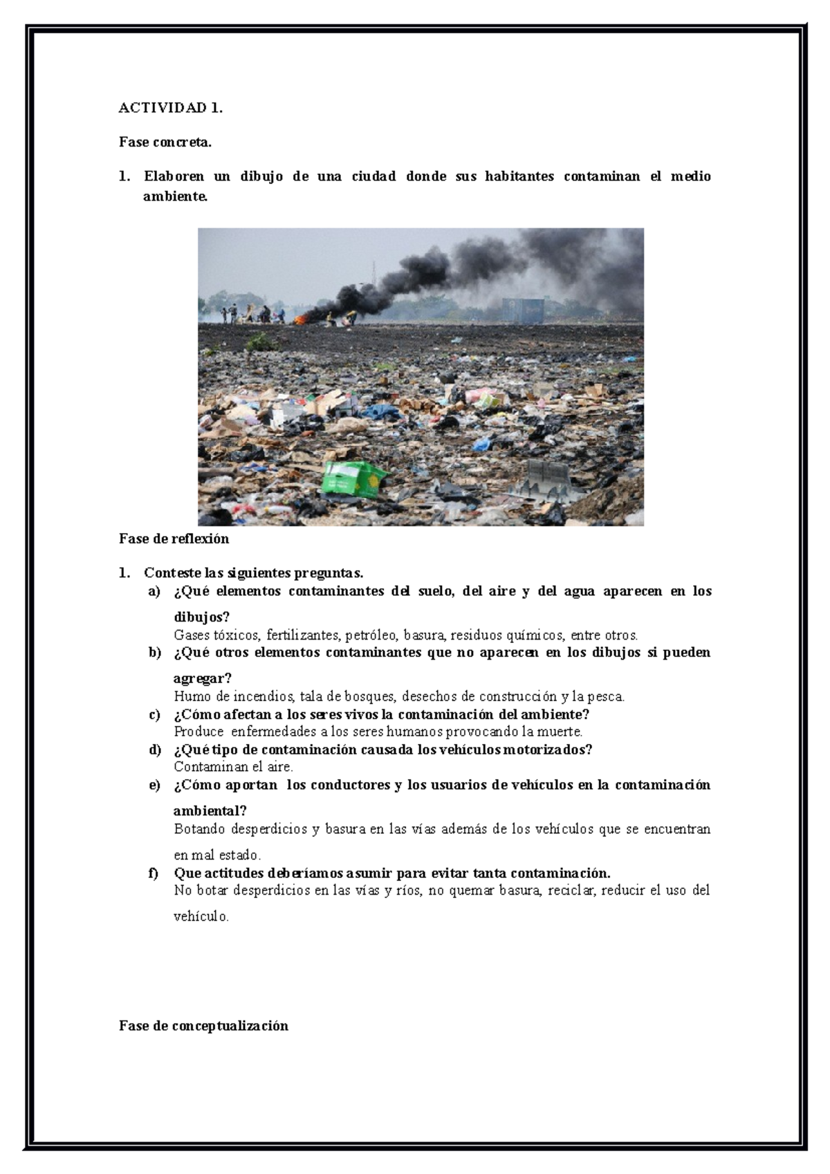 310135537 Actividades Prácticas sobre Contaminación Ambiental - Studocu