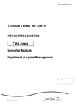 TRL2604 - Unisa - Integrated Logistics - Studocu