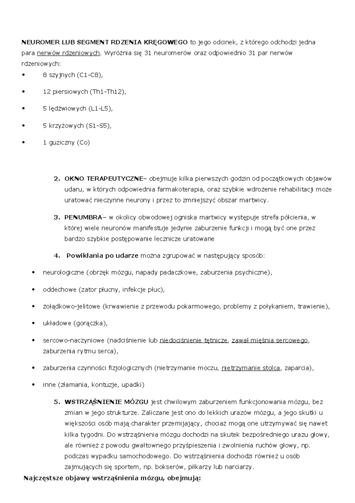 Egzamin-neurologia - Egzamin z neurologii - NEUROMER LUB SEGMENT ...
