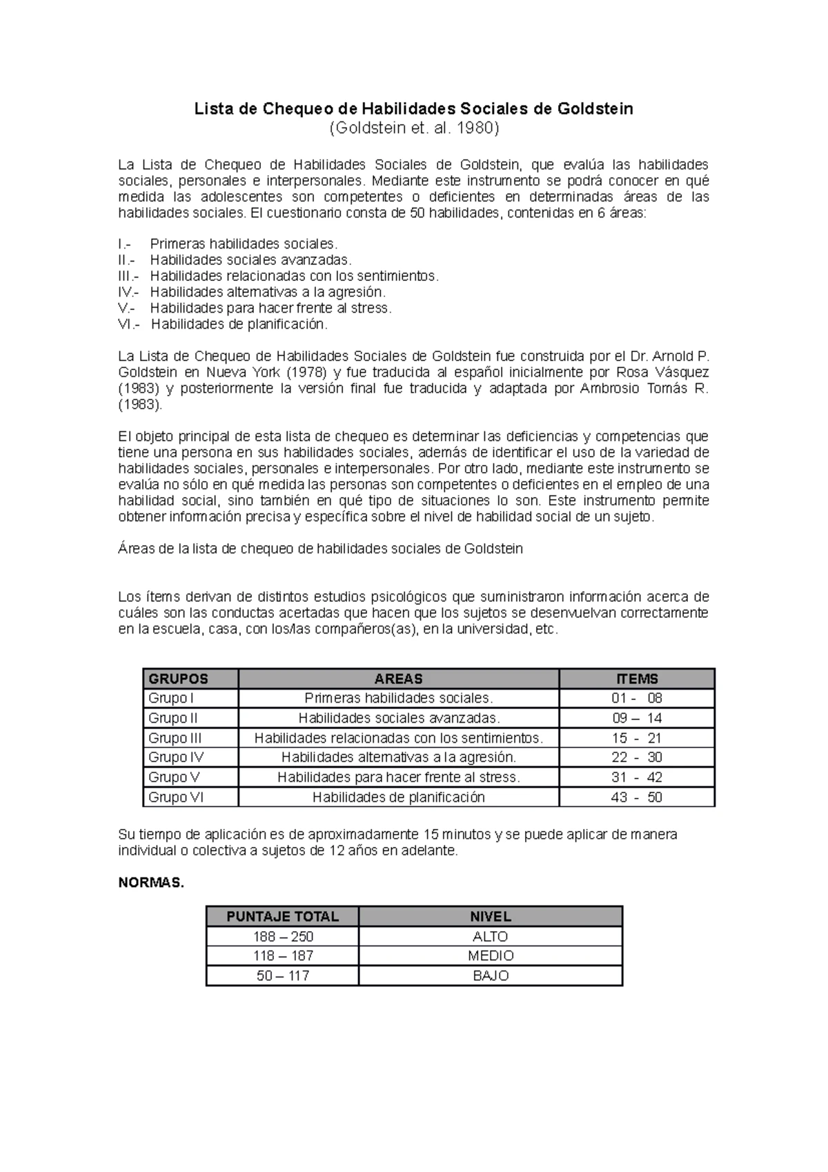 Cuestionario HHSS 12-17 - EVALUACIÓN DE HABILIDADES SOCIALES ...
