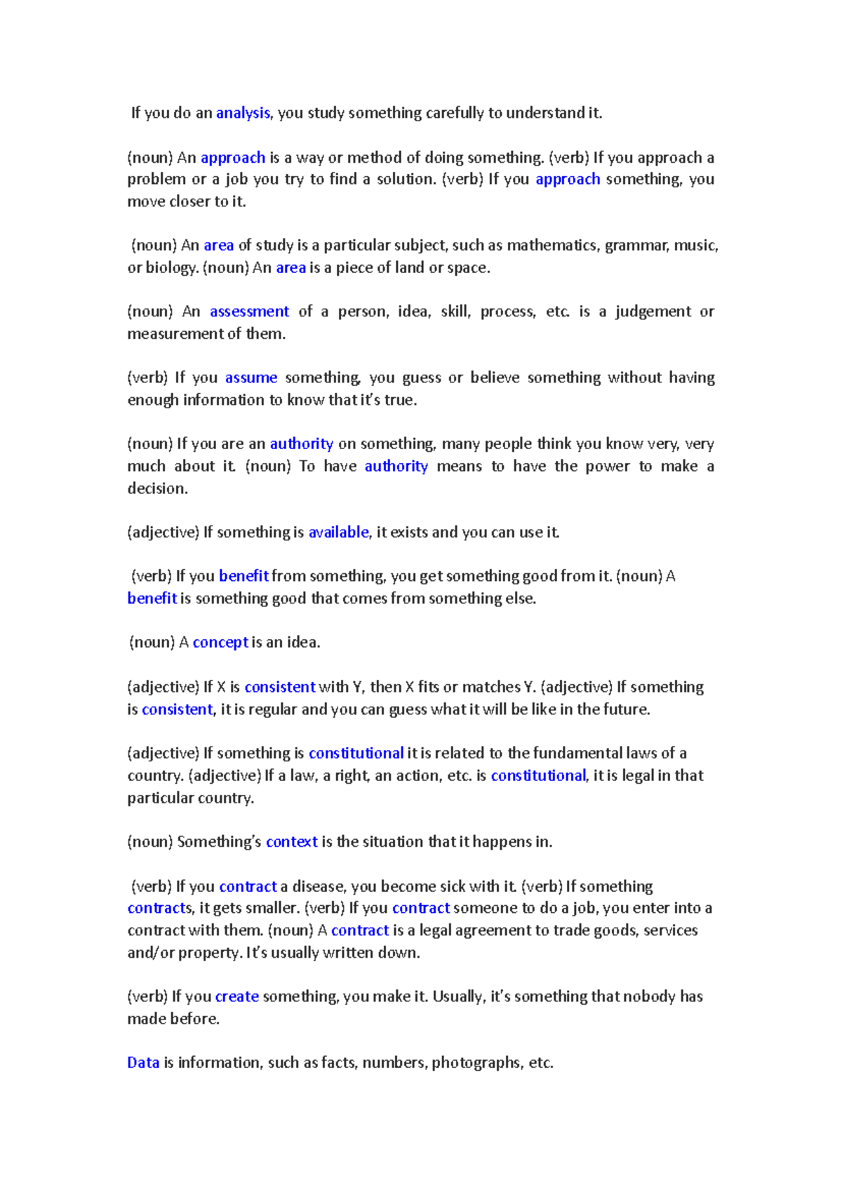 Academic English 1-3: Key Concepts and Definitions - Studocu