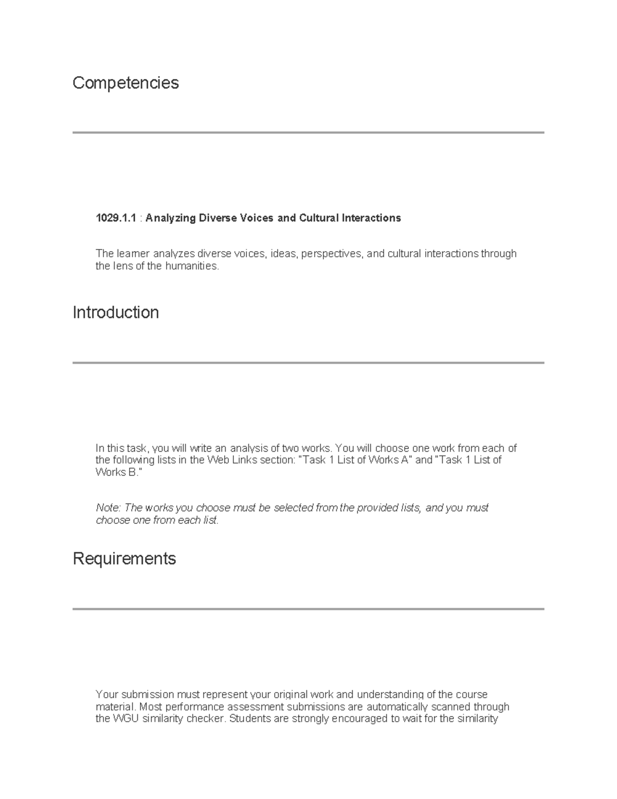 Task 1: Analyzing Cultural Interactions in Diverse Voices (1029.1 ...