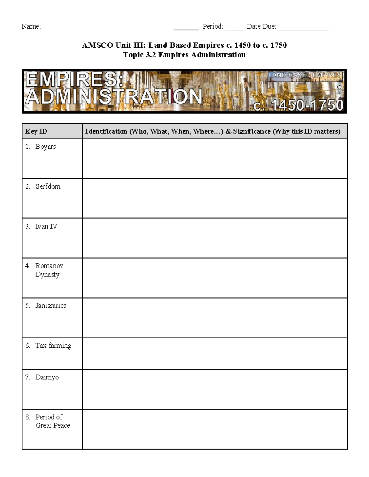 [Topic 3.2 Reading Guide] Unit II Topic 3.2 Reading Guide Amsco - Name ...