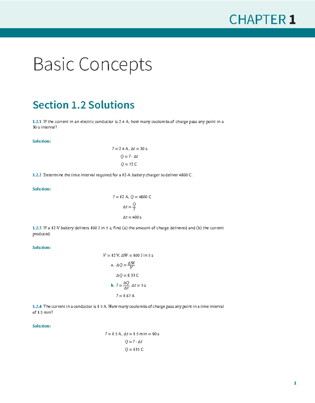 C01: Chapter 1 Basic Concepts - Solutions to Problems - Studocu
