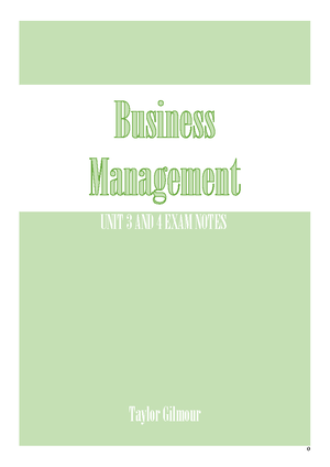 U3:4 business management past exam questions - U3/4 BUSINESS MANAGEMENT ...