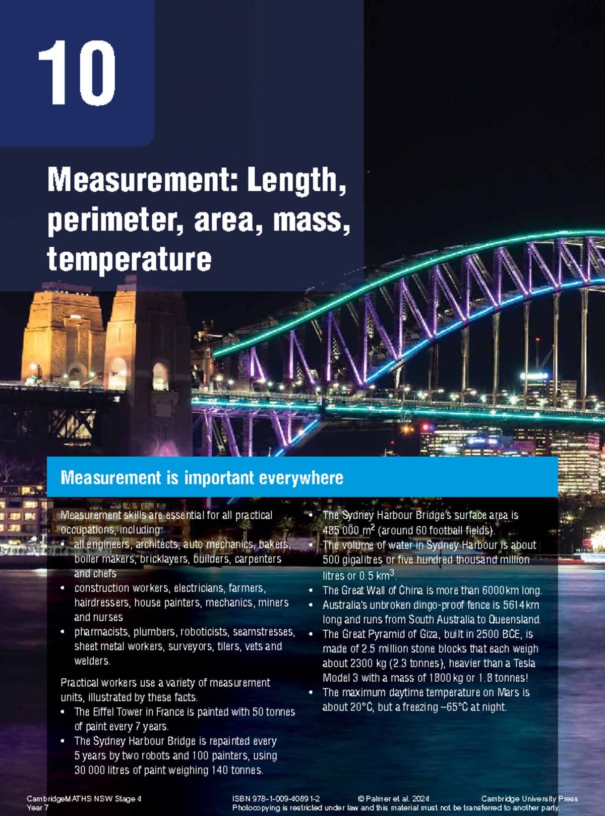 CMS NSW S4 7 3ed Ch10: Measurement - Length, Area, and Perimeter - Studocu