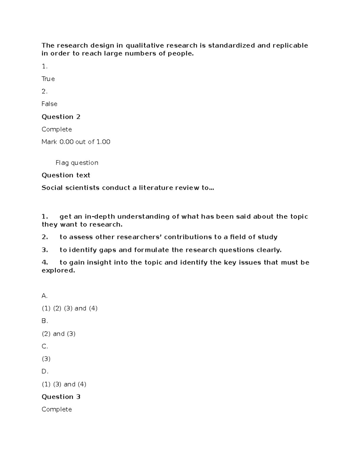 RSC2601 - Qualitative Research Practice Questions and Answers - Studocu