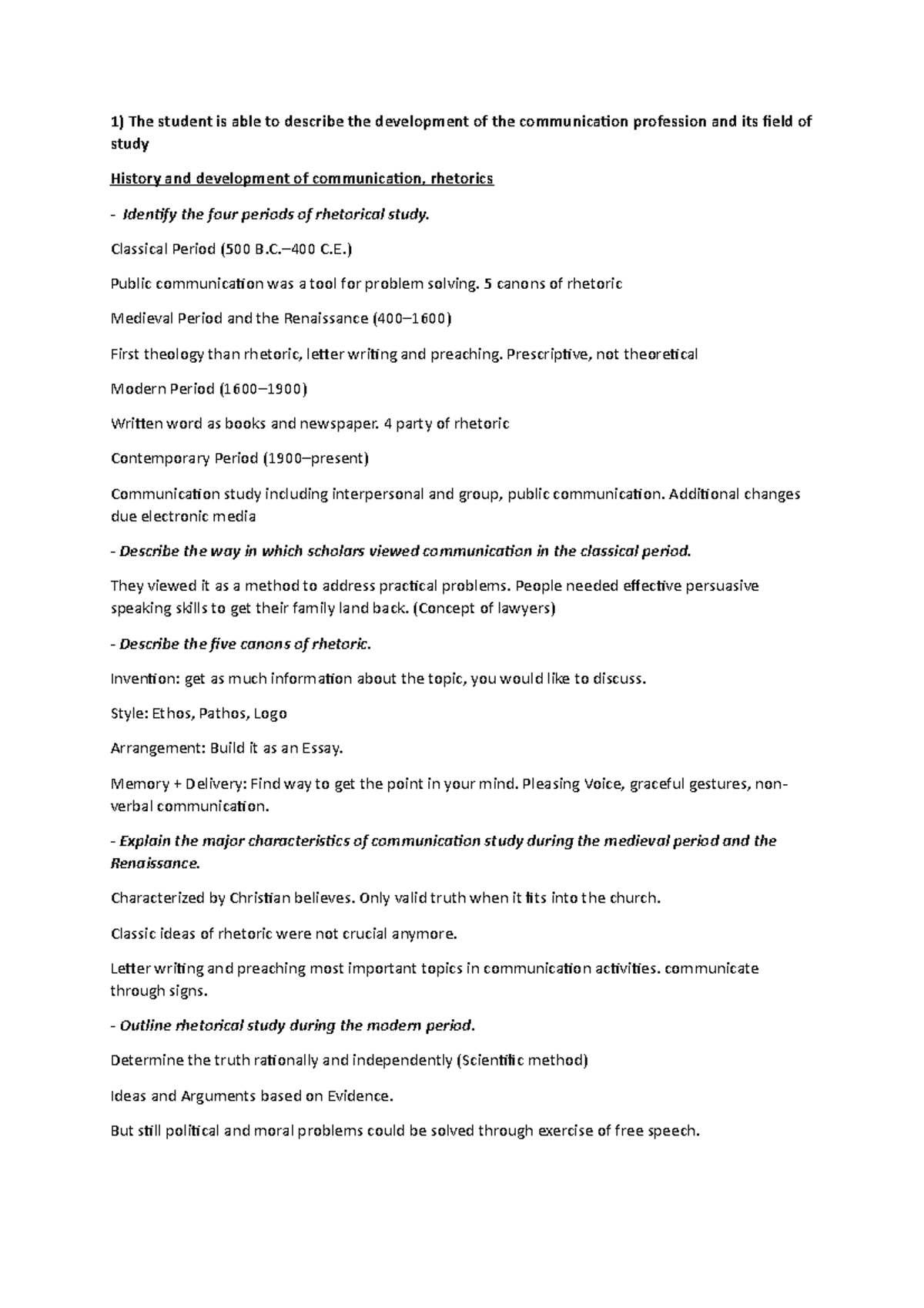 Communication Theories and Concepts: A Study Guide - Studeersnel