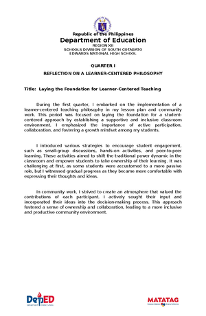 Annotation Template FOR Teacher I-III - Monitored and evaluated learner ...