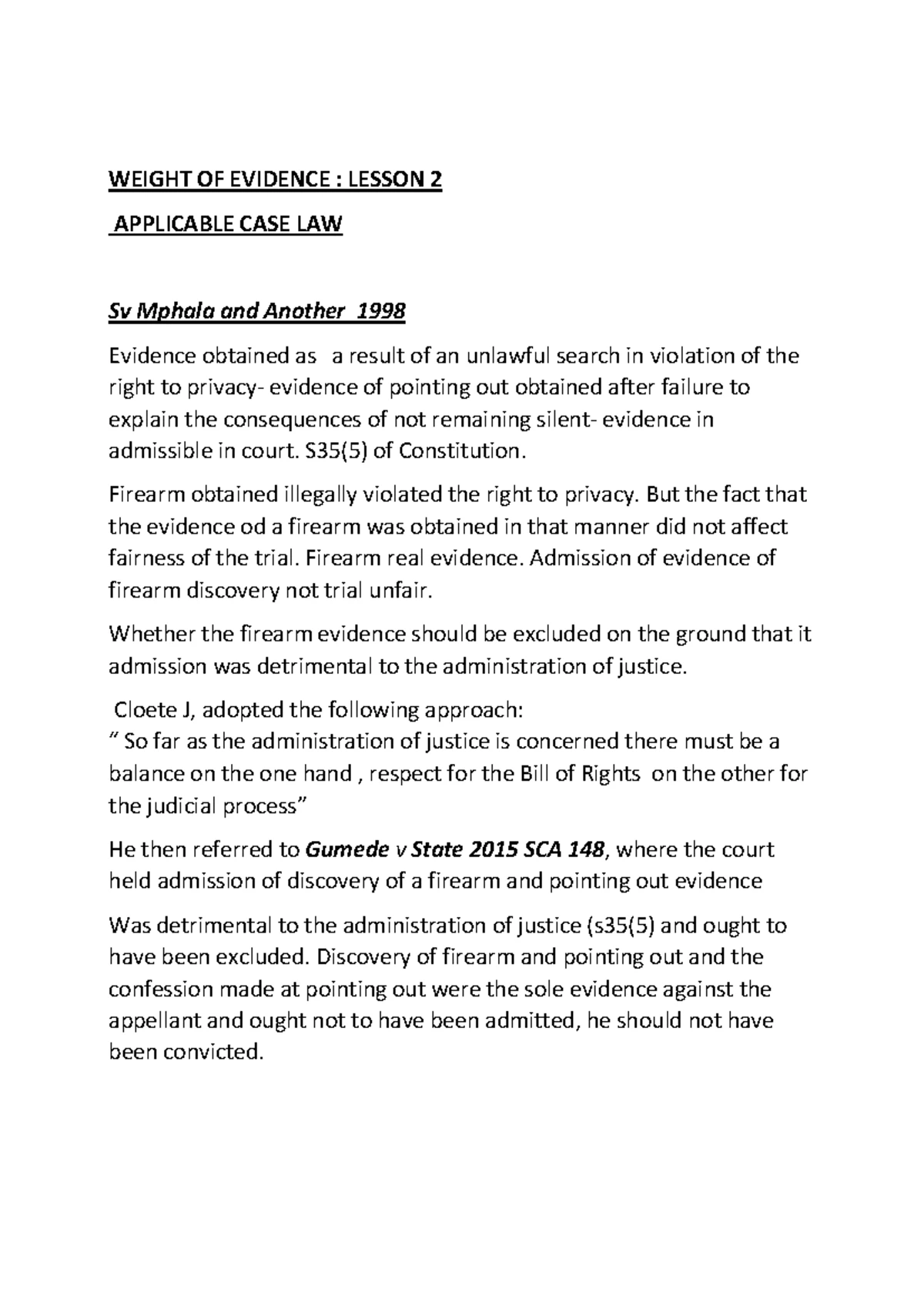 Main Exam LCE212E: Law of Evidence June 2024 Analysis Questions - Studocu