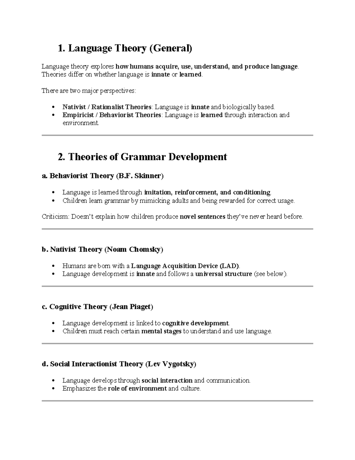 Theory of Language - Lecture Notes (1. Language Theory) - Studocu