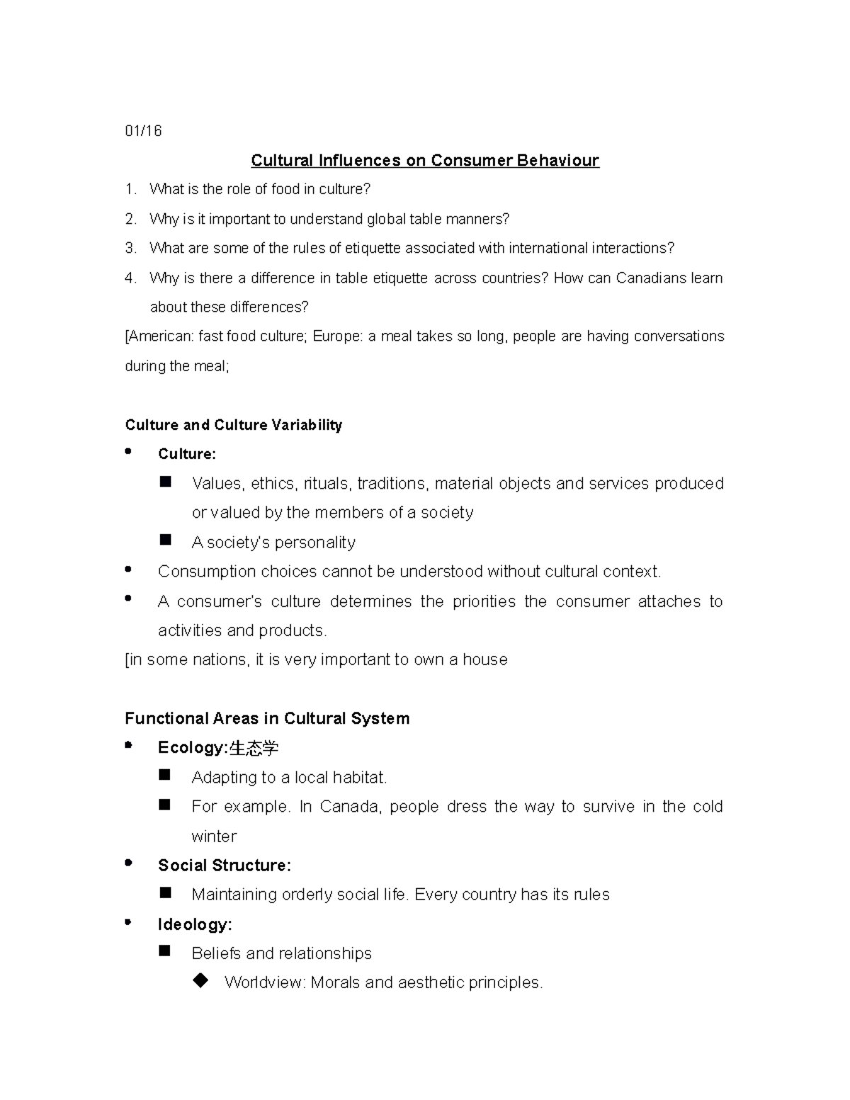 2.Cultural influences on Consumer Behaviour - 01/16 Cultural Influences ...