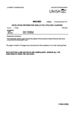 INS1502 - Unisa - Developing information skills - Studocu