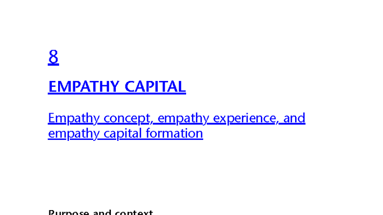 BA 178 Chapter 8: Understanding Empathy in Experiential Marketing - Studocu