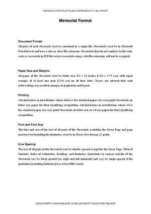 R-450 - Sample Memorial for moot court competition - 2 nd LEX MACULA ...