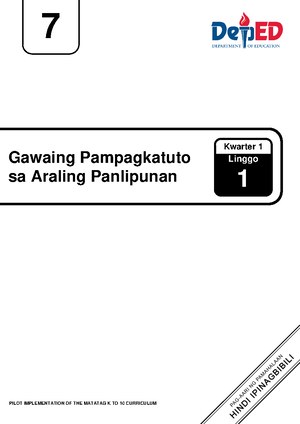 LE Q2 Araling-Panlipunan-7 Week-12 v - PILOT IMPLEMENTATION OF THE ...