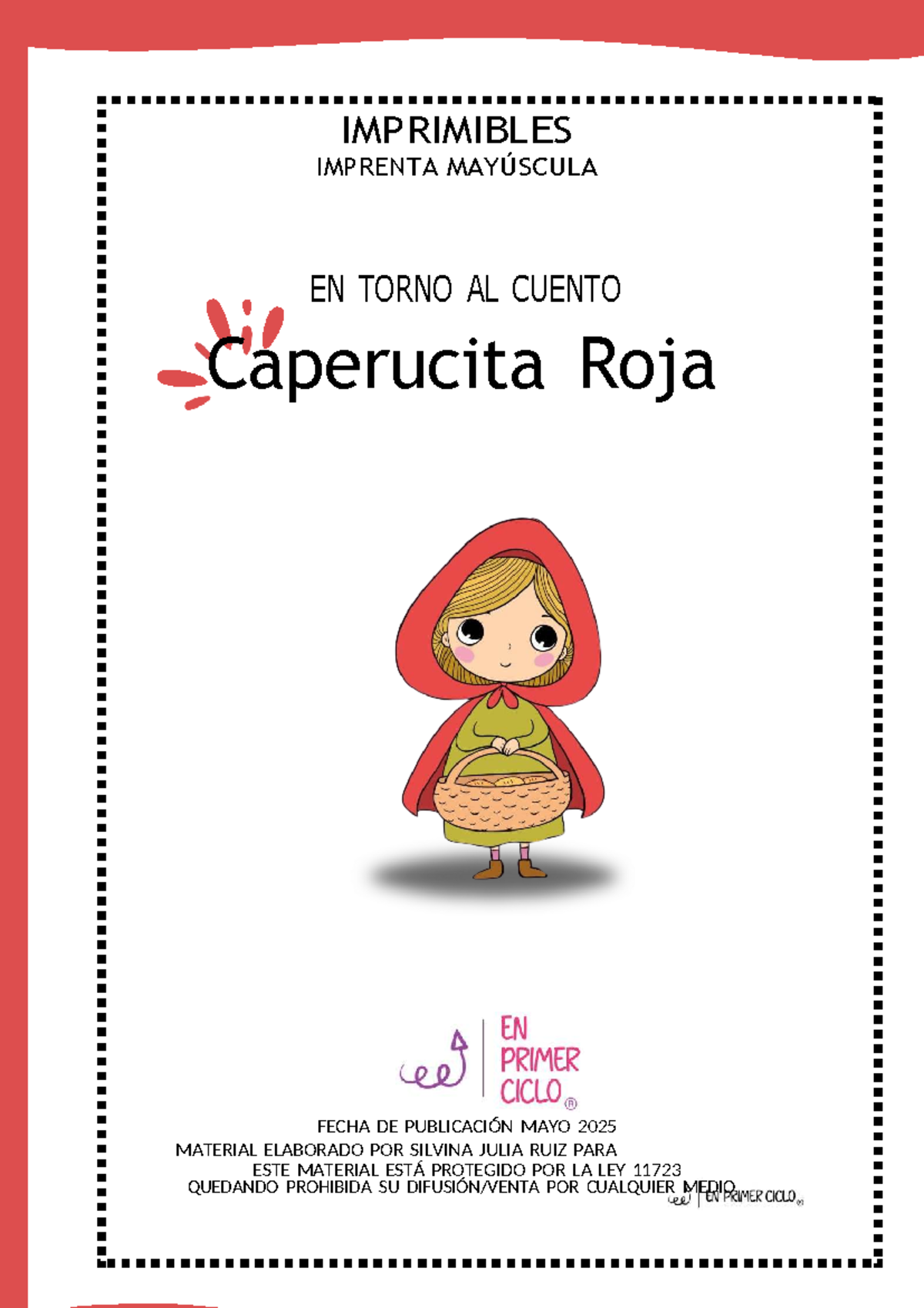 Caperucita Roja: Actividades de Lectura y Diálogo en Imprenta Mayúscula ...