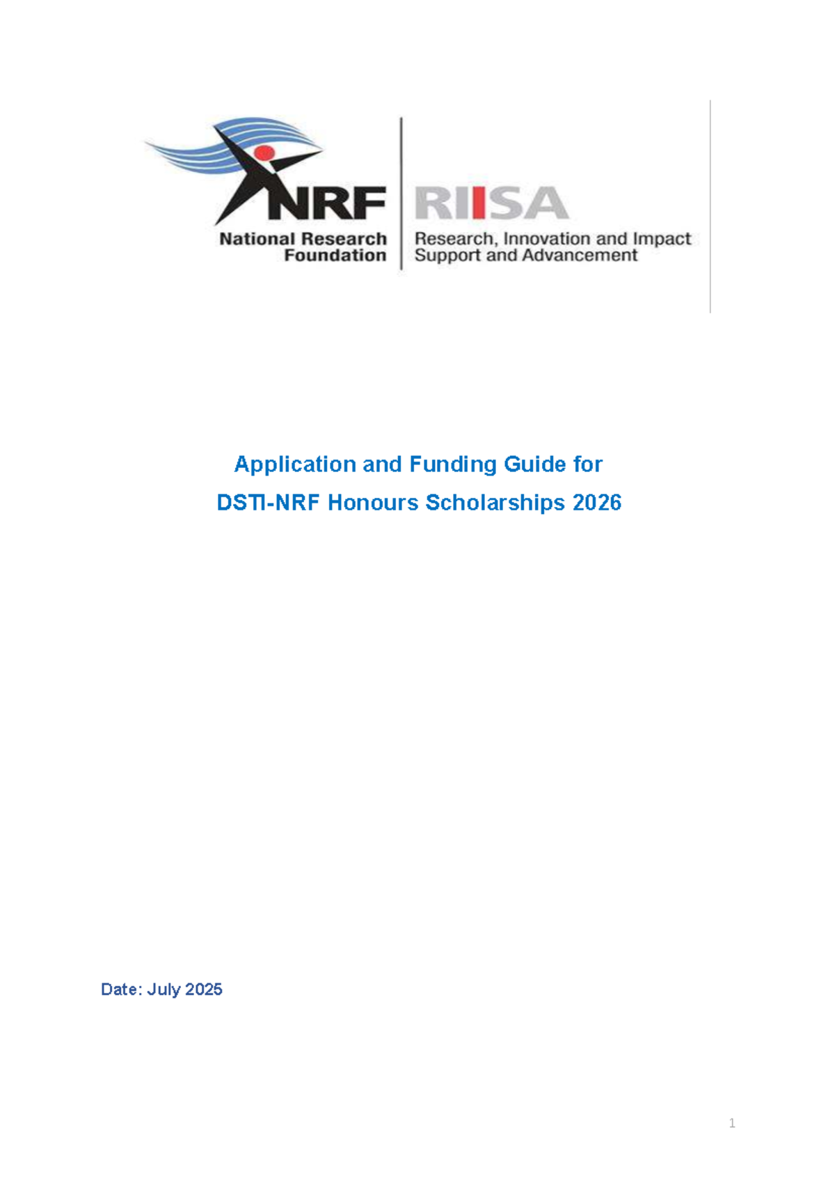 DSTI NRF Honours Scholarships Application & Funding Guide 2026 - Studocu