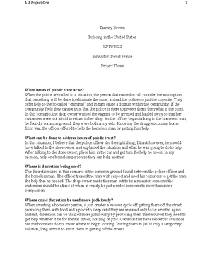 Cj205 module 2 activity - Module 2 Activity Criminal Justice Policing ...