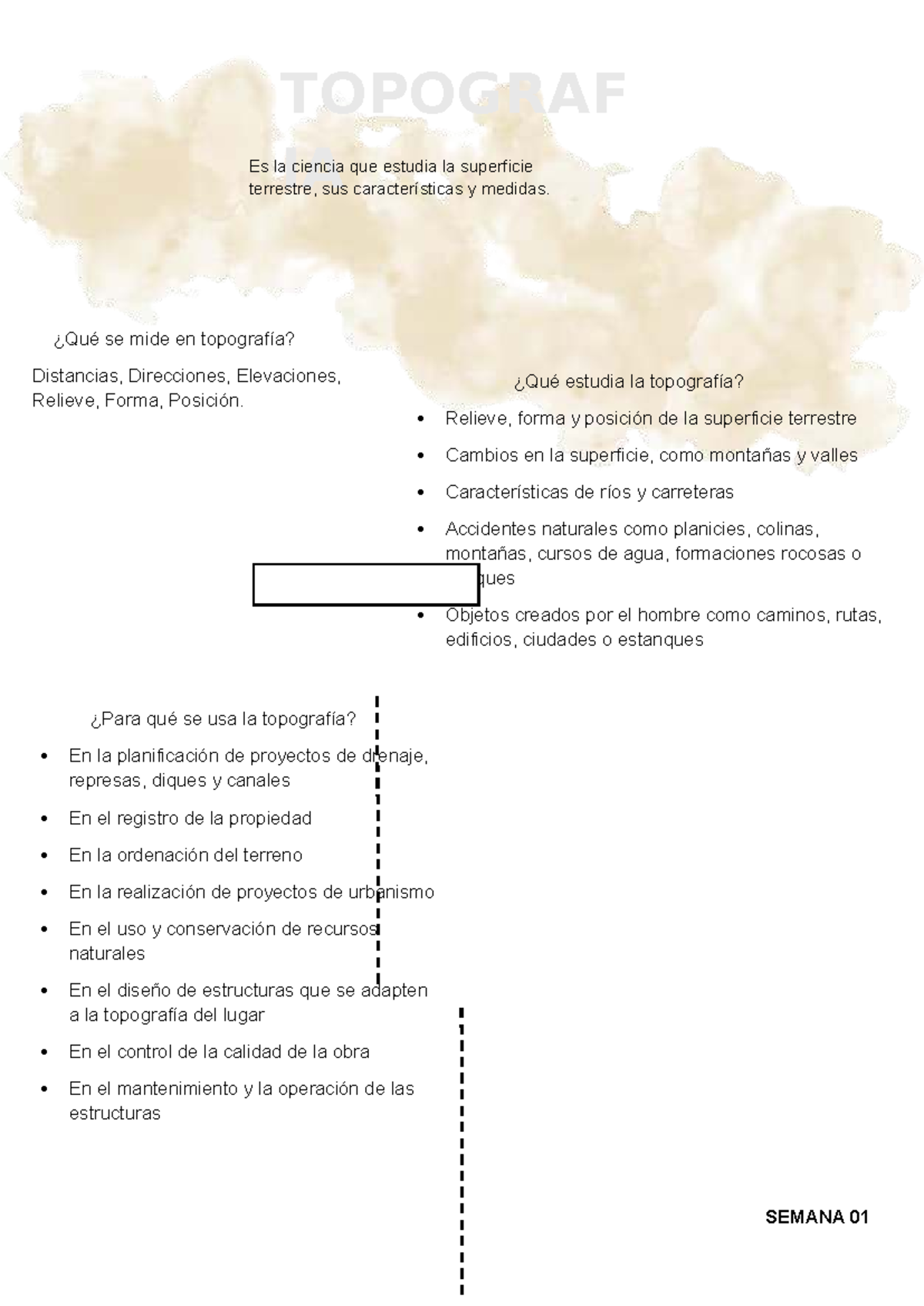 Topografia - APUNTES - TOPOGRAF IA Es la ciencia que estudia la ...