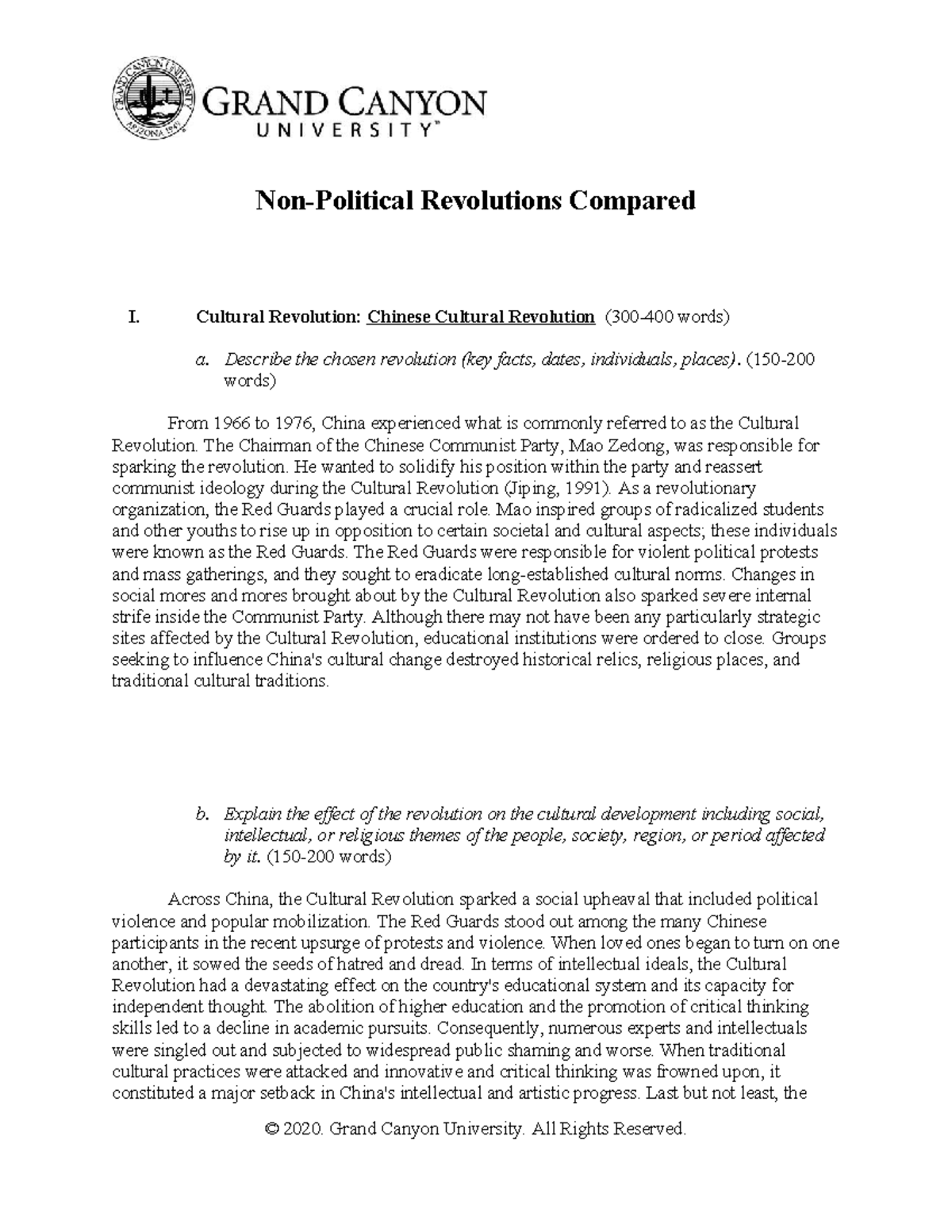 Non-Political Revolutions Compared: Cultural & Social Transformations ...