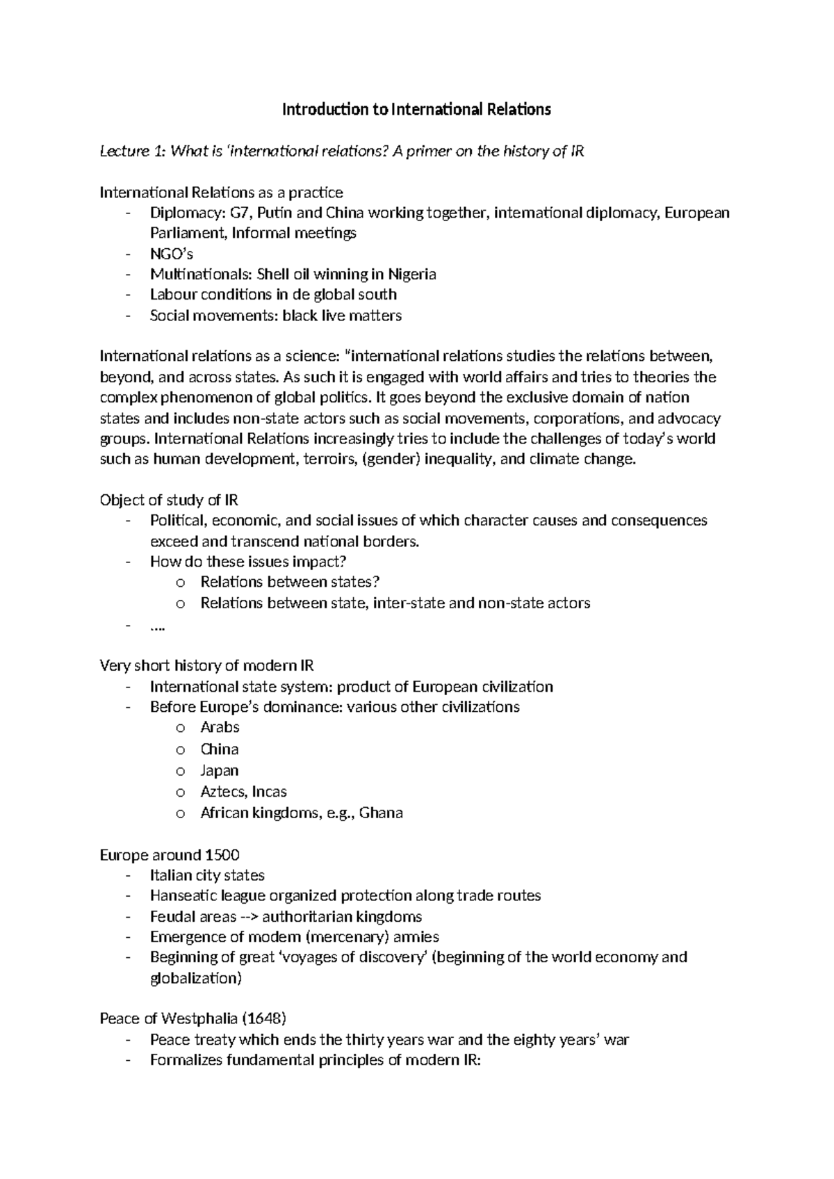 International Relations 101: An Overview of Key Theories and Practices ...
