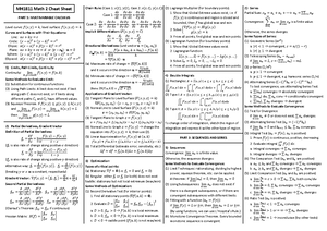 Exam Formula Sheet - MH1811 - Studocu