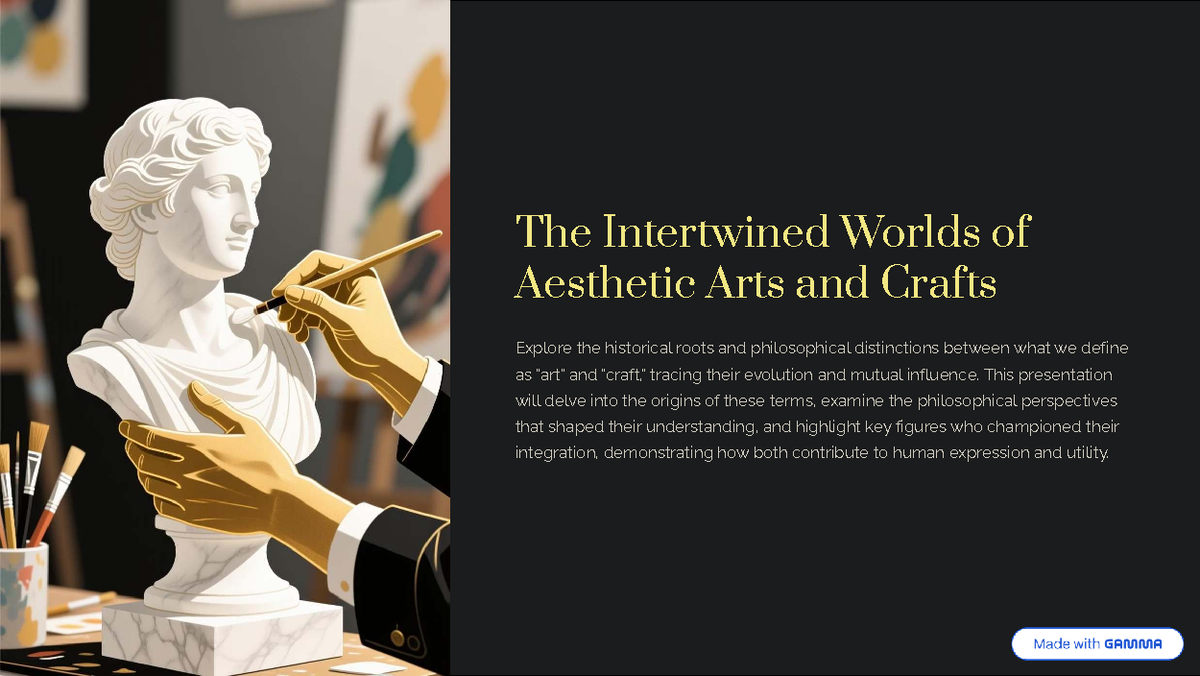 Aesthetic Arts and Crafts: An Intertwined Exploration (ART 101) - Studocu