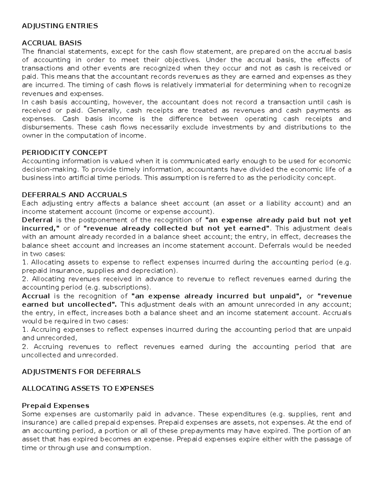 Adjusting Entries for Accrual Basis Accounting: Key Concepts and ...