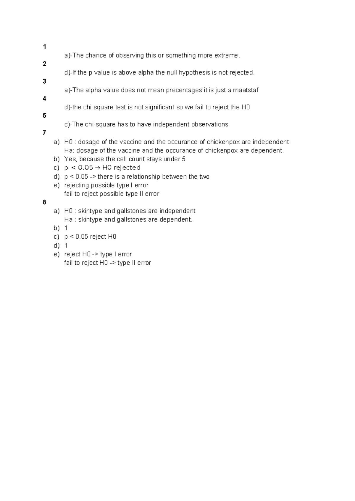 Seminar 4: Statistical Hypothesis Testing and Chi-Square Analysis ...