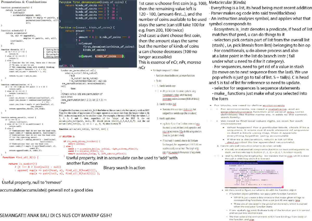 CS finals cheats - Summary Programming Methodology - CS1101S - Studocu