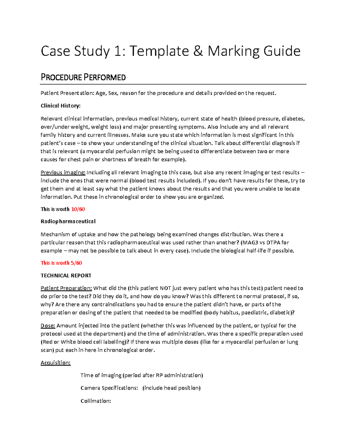 Case Study 1 Guide: Patient Presentation & Technical Report Insights ...