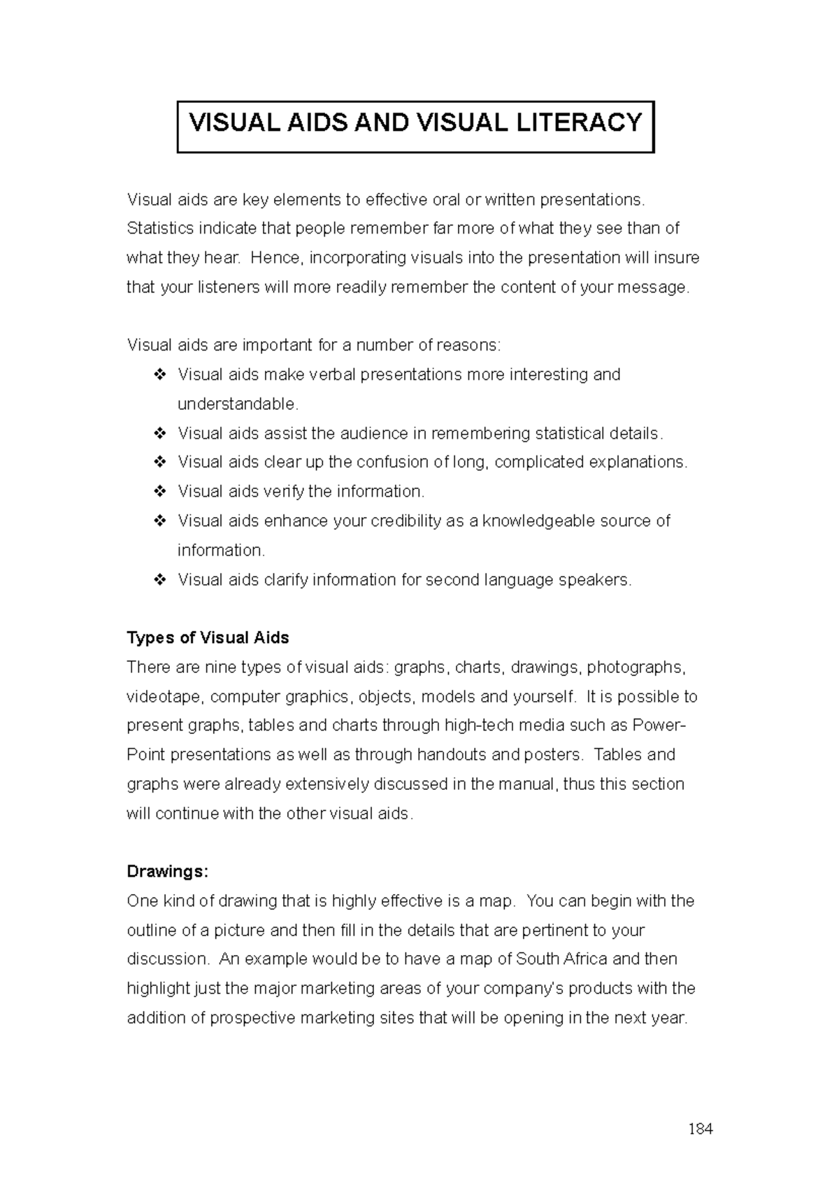 Visual AIDS AND Visual Literacy - Visual aids are key elements to ...