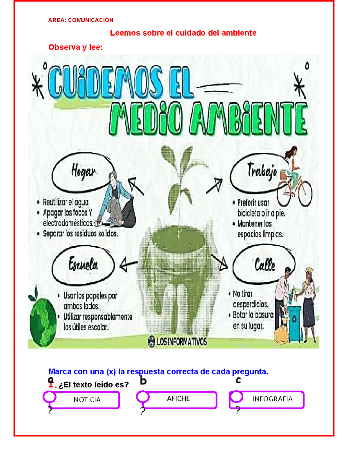 19 agosto-ficha-infografia cuidemos el medio ambiente - AREA ...