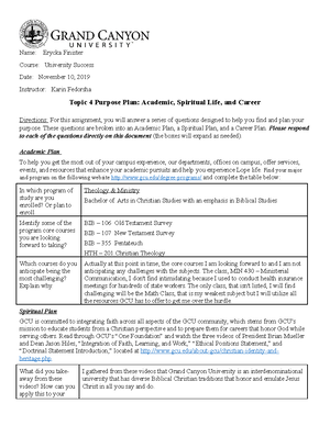 [Solved] What principles from GCUs mission vision and Christian mission ...