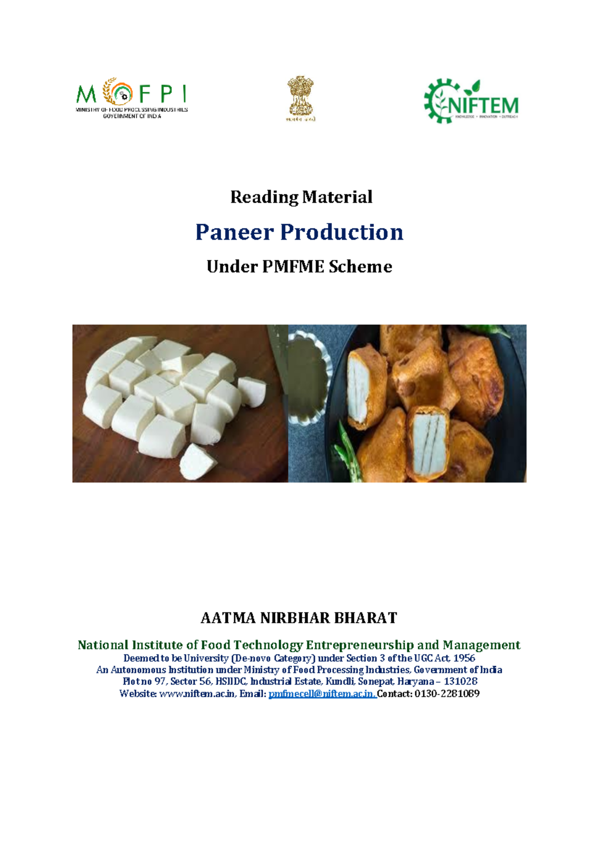 PMFME Paneer Production: Comprehensive Guide to Dairy Processing ...