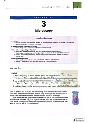 Lab 5 - biology - Essentials of Biology Laboratory Manual, Seventh ...