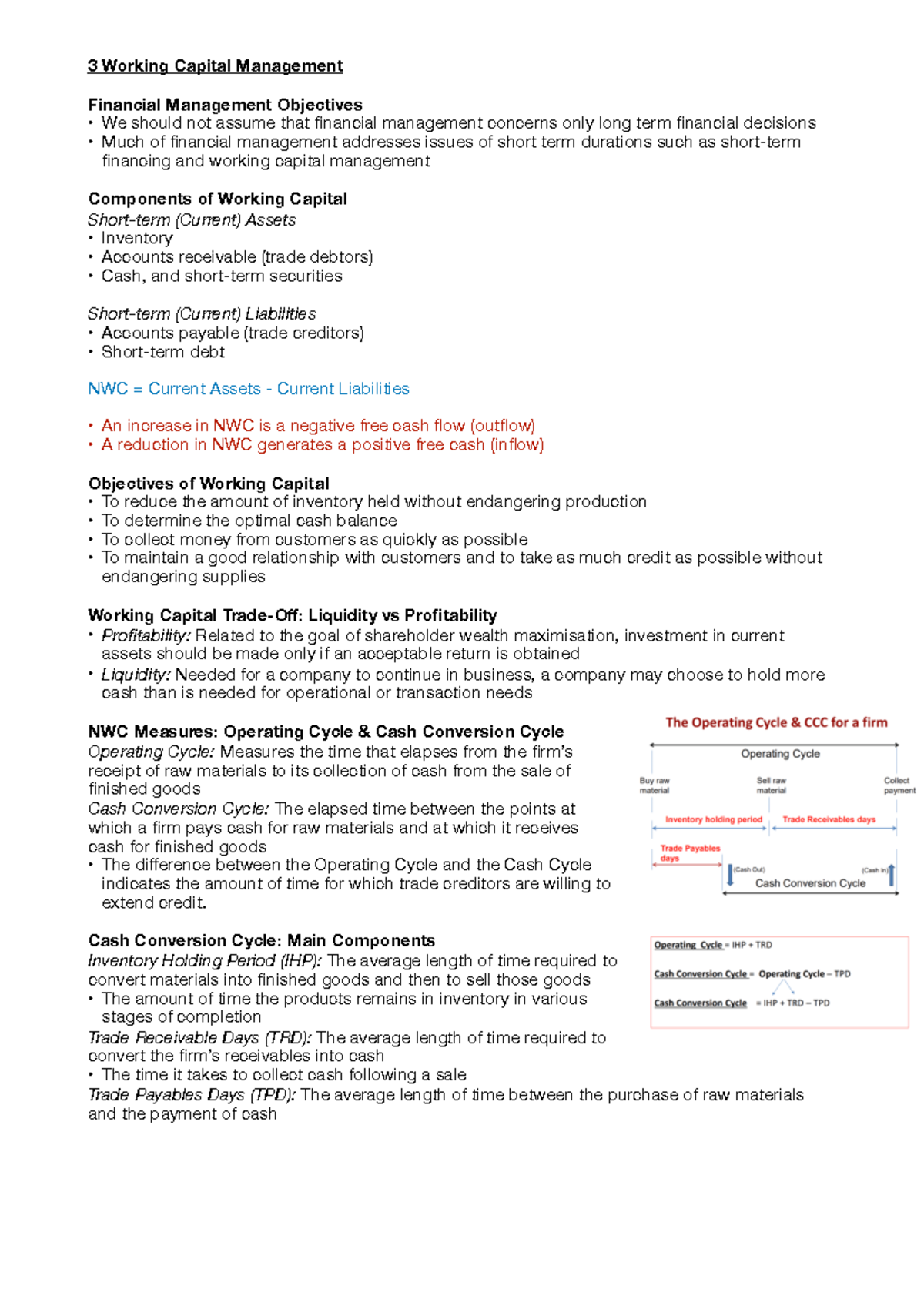 3 Working Capital Management - 3 Working Capital Management Financial ...