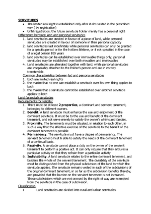LU1 - Distinction between real rights and personal rights - LAW OF ...