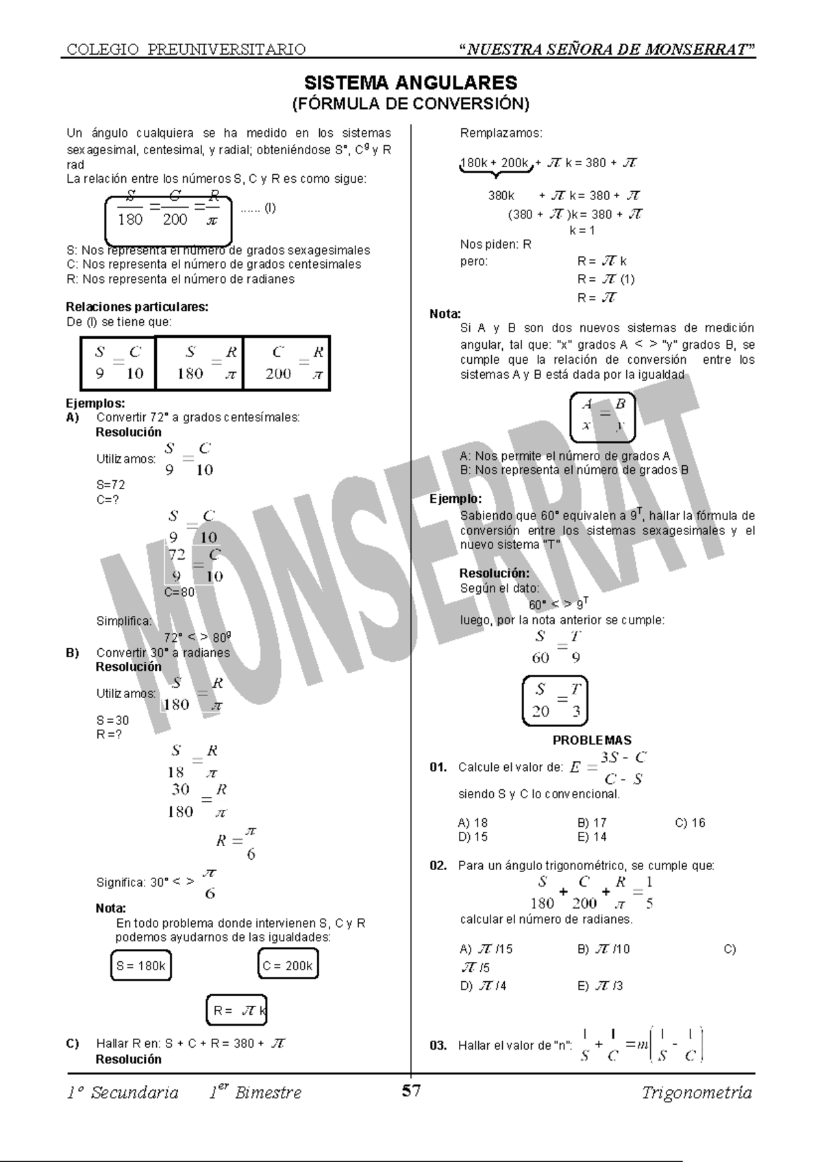 Sistema Angulares - matematicas (mate1) - Editar - COLEGIO ...