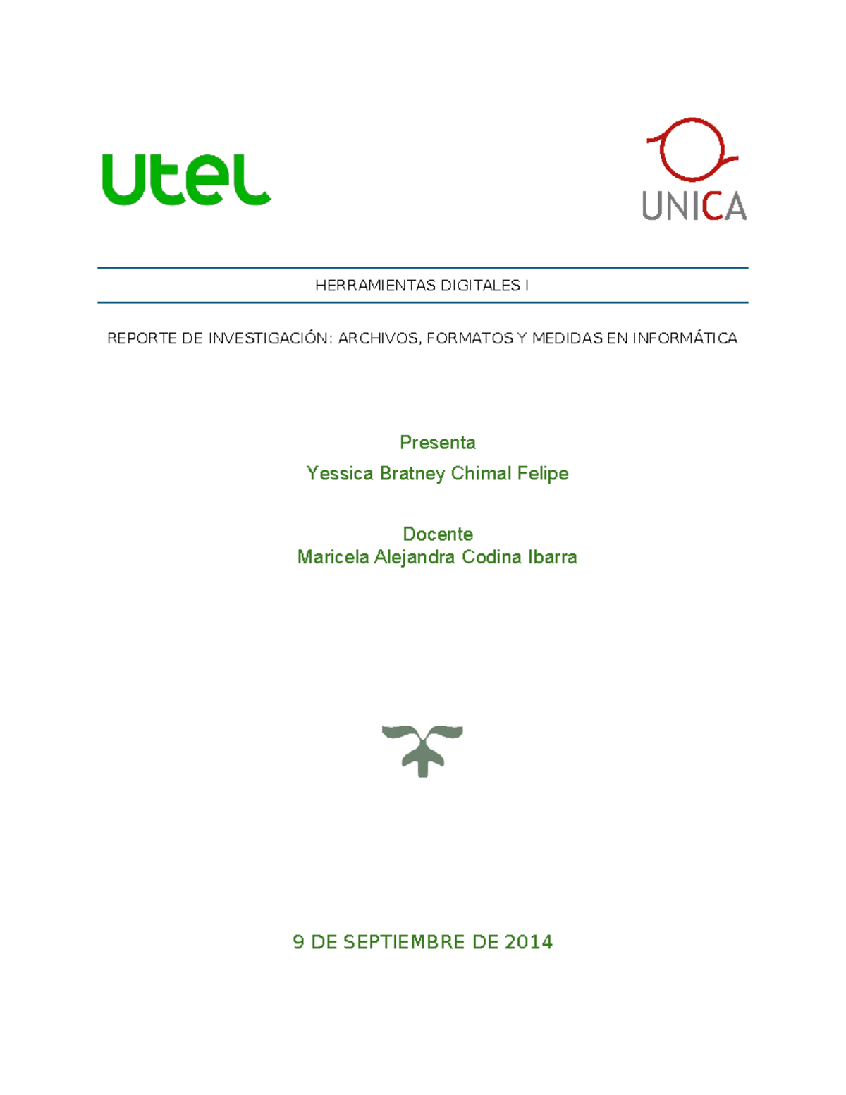 Reporte de Investigación sobre Archivos, Formatos y Almacenamiento en ...