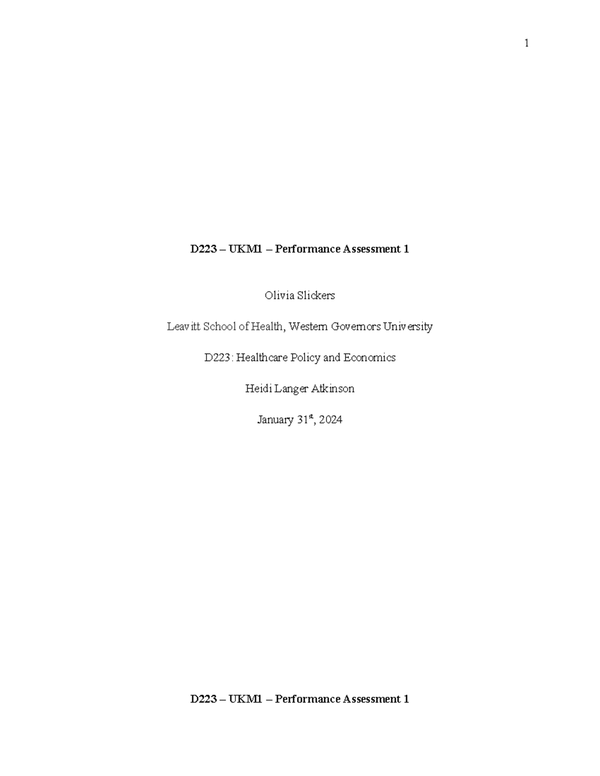 D223 Final Task 1 Report on IU Health Methodist Hospital - Studocu