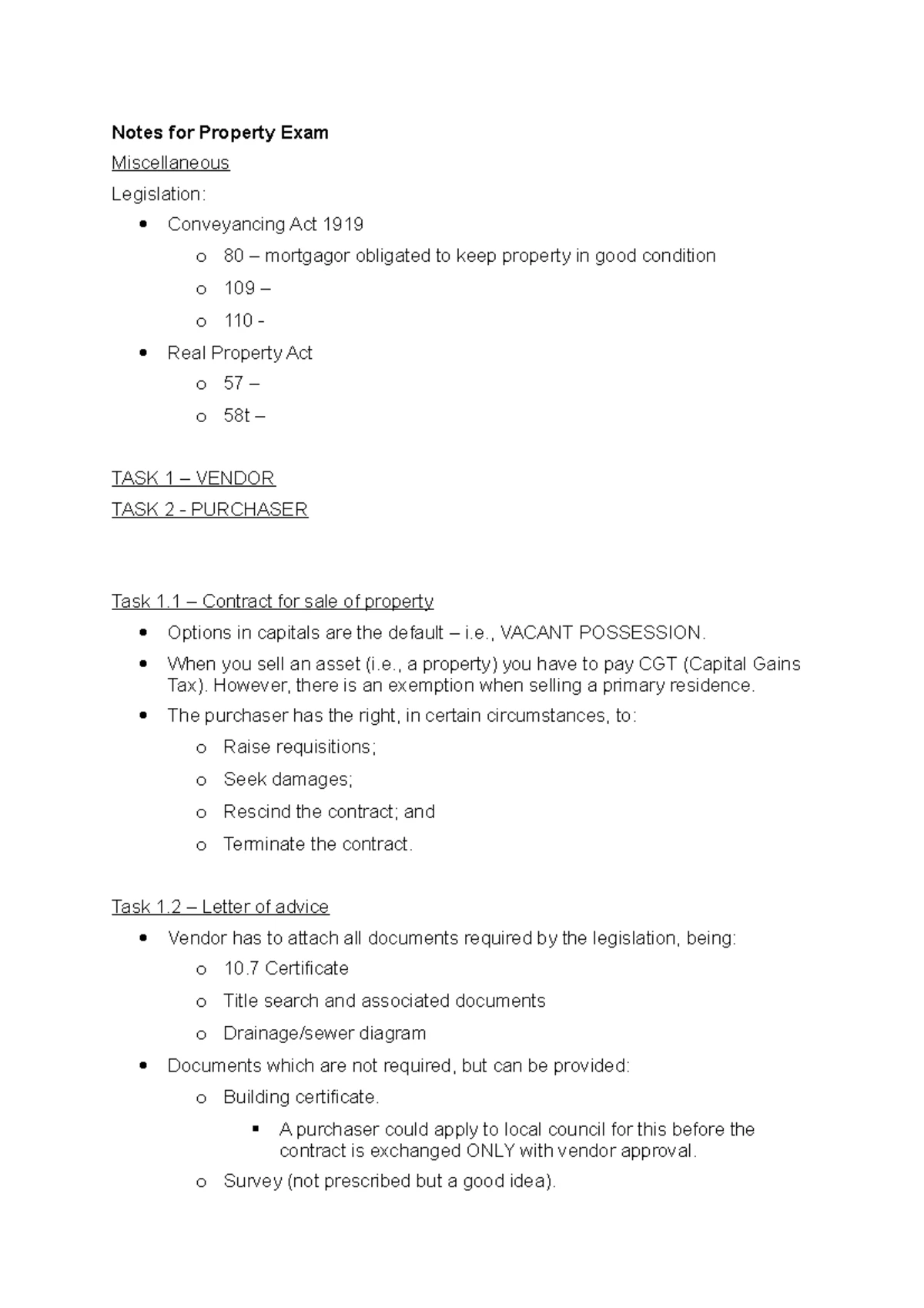 Property Law Oral Exam Notes - Task 3 PEXA Settlement Steps - Studocu