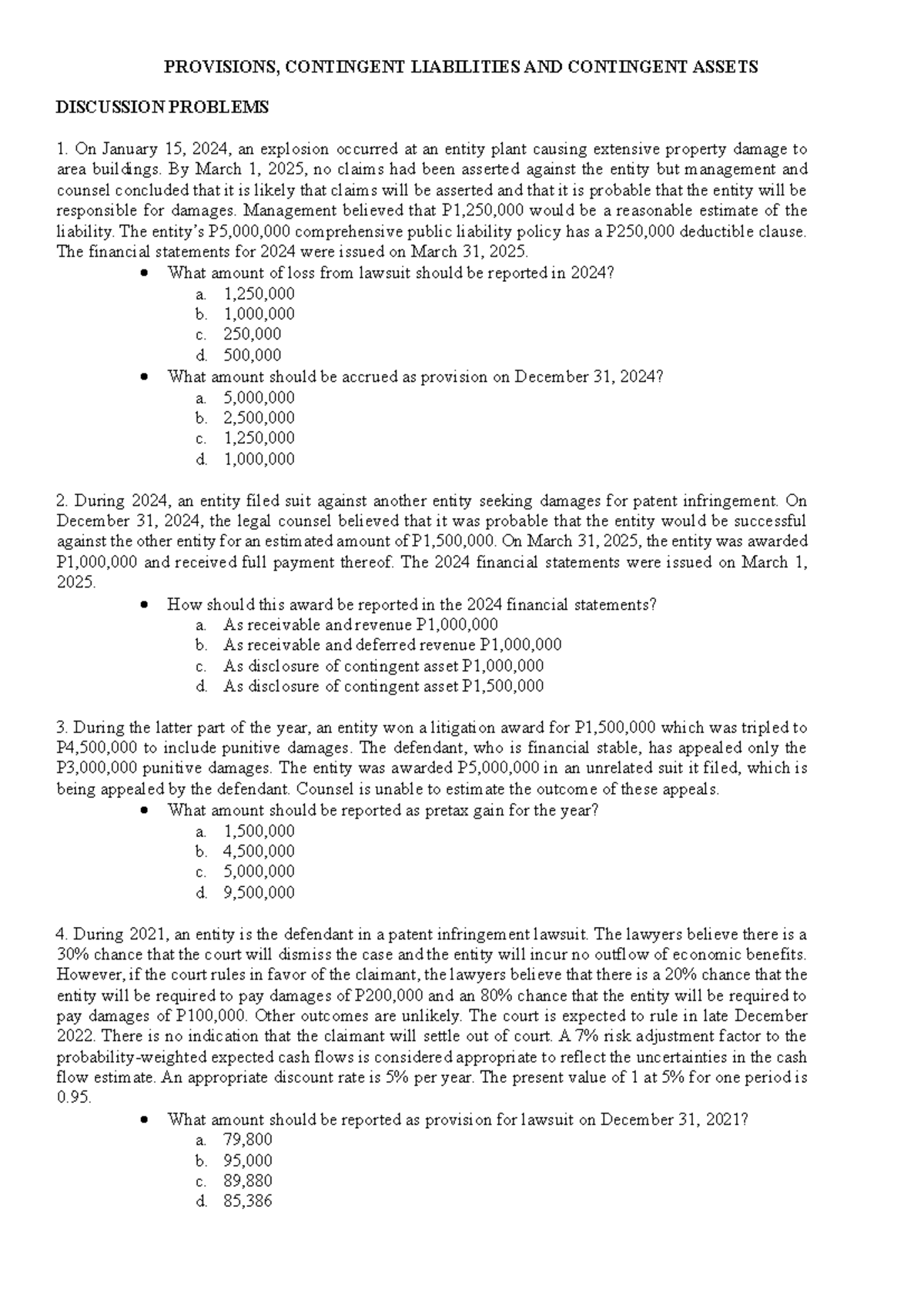 Lesson 1 - Provisions and Contingent Liabilities Explained - Studocu