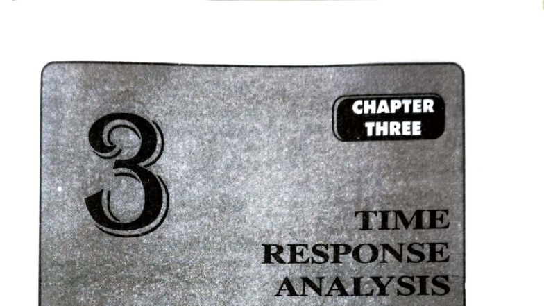 CHAPTER 3 TIME RESPONSE ANALYSIS - CONTROL SYSTEMS - Studocu